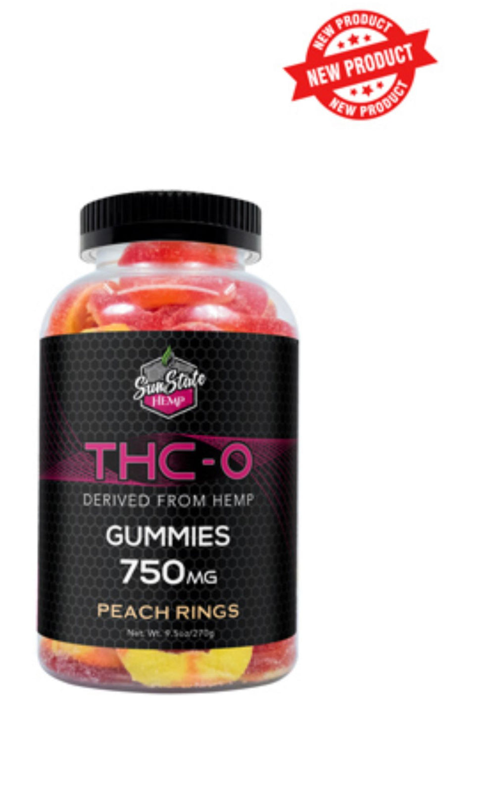 THC-O PEACH RINGS 30CT 750MG – Sunstate hemp