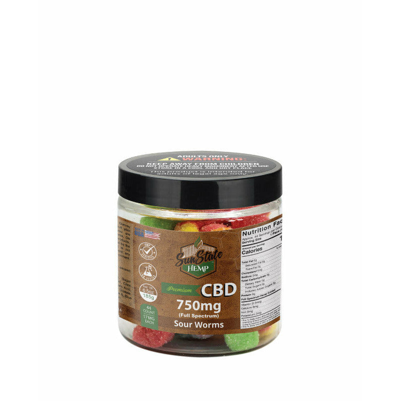 CBD FULL SPECTRUM GUMMY SOUR WORMS – Sunstate hemp